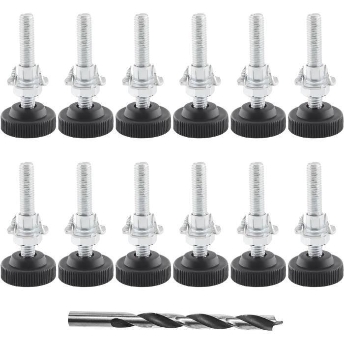 KaTiak 12 Pièces Pied Reglable M8,Pied Reglable pour Meuble,Pied de ...