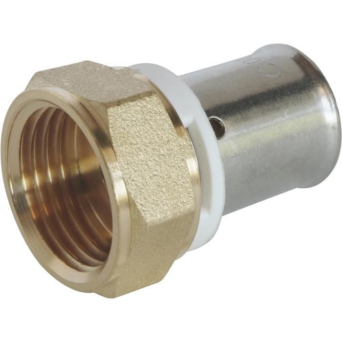 Raccord Droit À Sertir Pour Tube Per Ø16 - Écrou Tournant Femelle 20-27 (3-4''), Permet De ...