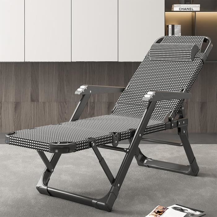 Transat Jardin Exterieur,Fauteuil Relax,Transat De Plage Pliable,Chaise ...