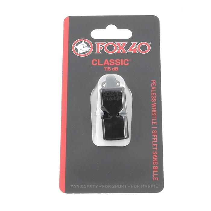 Sifflet arbitre FOX 40 Classic – sans bille, noir, plastique, anneau d ...