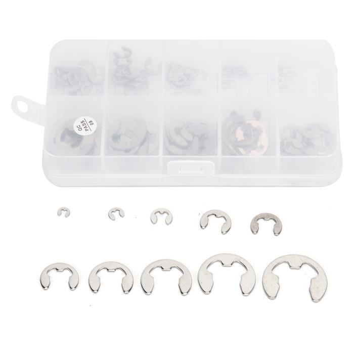 Circlips de clip E en acier inoxydable VVIKIZY - 120 pièces - Cdiscount ...