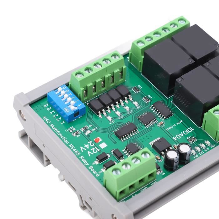 Module de relais RS485 - ZJCHAO - 4 Canaux - 24V CC - Protection contre les surtensions TVS ...