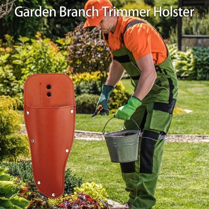 Étui à ciseaux de jardinage TRAHOO avec bouton de verrouillage Marron ...