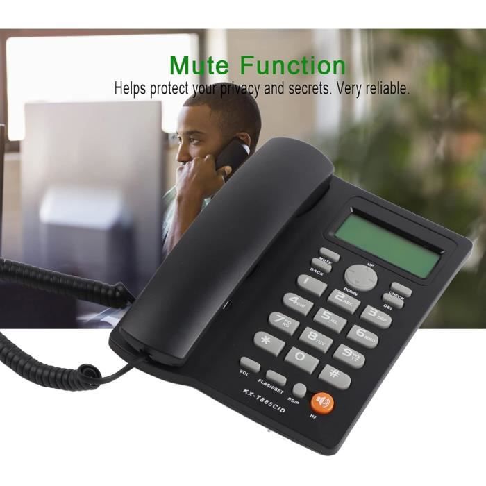 Ehskzjh Téléphone Fixe Sans Fil Avec Identification De L'Appelant ...