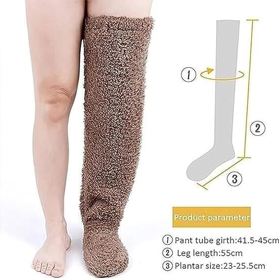 Fuzzy tall socks store