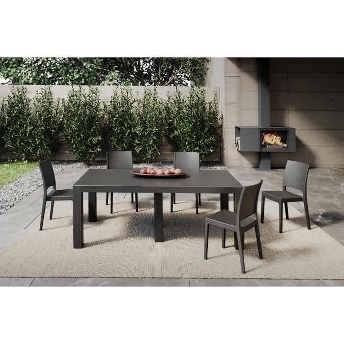 Table de jardin rectangulaire extensible 8 convives - ARETA - VULCANO ...