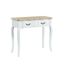 ROMANCE Console romantique placage paulownia + pieds blanc - L 89 cm ...