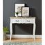 ROMANCE Console romantique placage paulownia + pieds blanc - L 89 cm ...