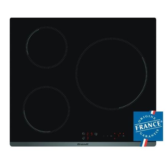 BRANDT TI118B - Table de cuisson - Induction - 3 zones - 7200W - L58 x ...