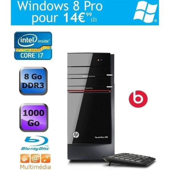 HP Pavilion HPE h8-1240ef Desktop PC - Cdiscount Informatique
