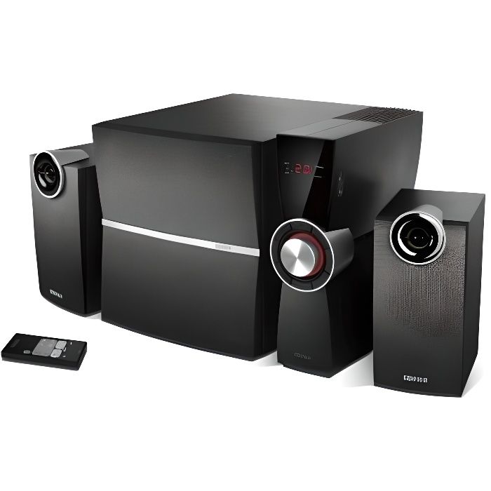 Enceintes 2.1 EDIFIER C2X Optique - 54W RMS - Coffrage en bois ...