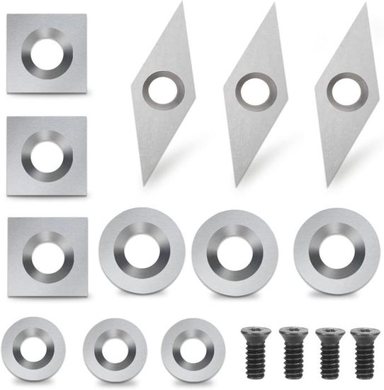 Plaquettes de Coupe en Carbure 12 pièces Outils Tournage Bois Inserts ...