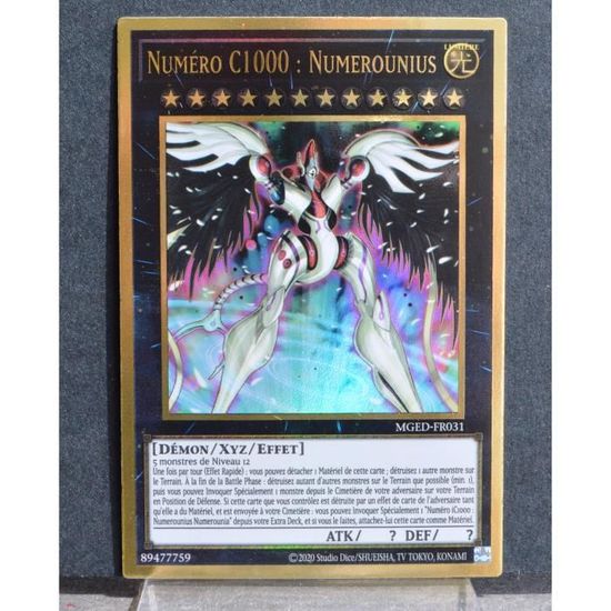 Carte YU-GI-OH MGED-FR031 Numéro C1000 : Numerounius 2ED NEUF FR ...