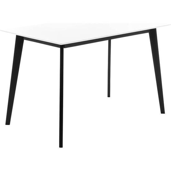 Comifort Civetta Table de cuisine au design nordique avec pieds en bois de hetre Style moderne ...