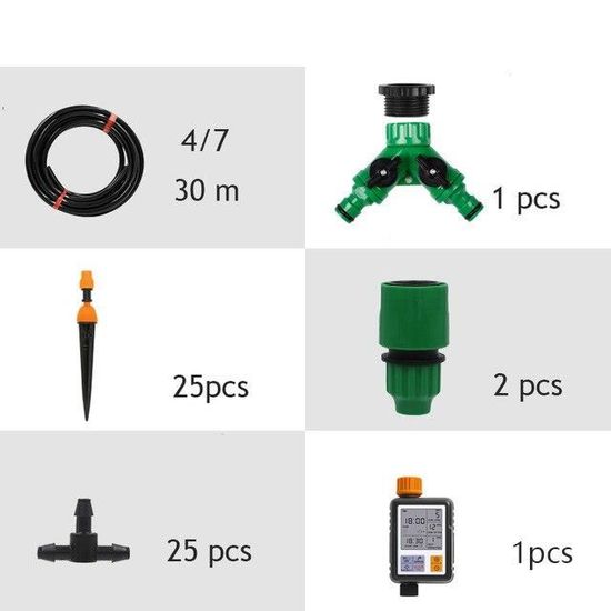 Arrosage,Kit d'arrosage automatique pour le jardin, système d'irrigation par pulvérisation à ...