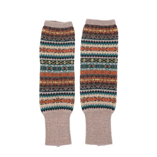 1 paire hiver épaissir couverture de bas chaud tricot de jambe en laine ...