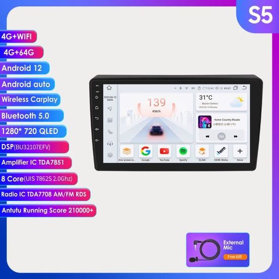 4G+64G android 12 autoradio pour Peugeot Partner Citroen Berlingo B9 ...