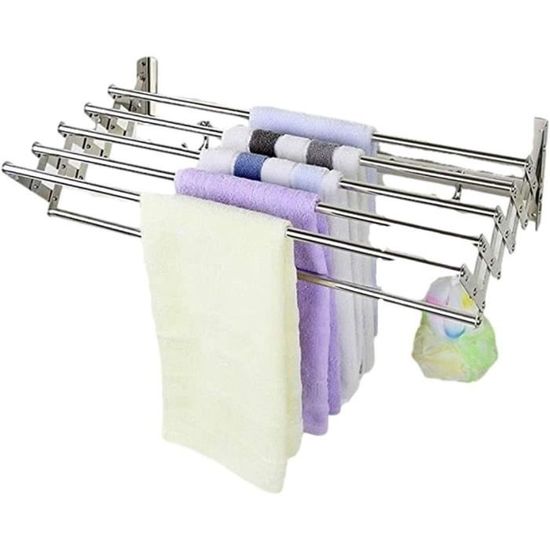 Sn Support Séchage Pliant Mur Étendoir Lessive Sèche Séchoir À Linge Et ...