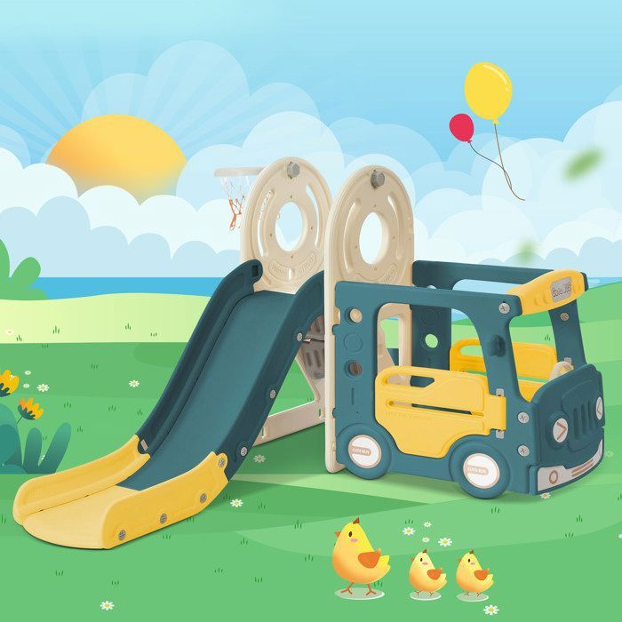 Toboggan pour enfants - Ensemble de toboggans pour enfants 4 en 1, en ...