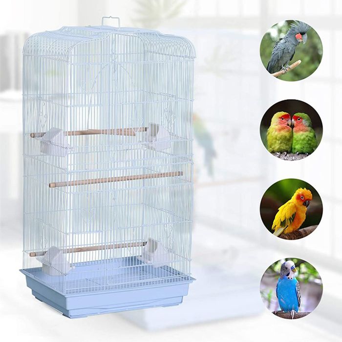 XJING-Cage d'oiseau en métal - avec plateau coulissant - portable ...