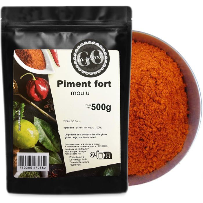 Piment fort moulu 500 g - LA PLANTIGO - Cdiscount Au quotidien