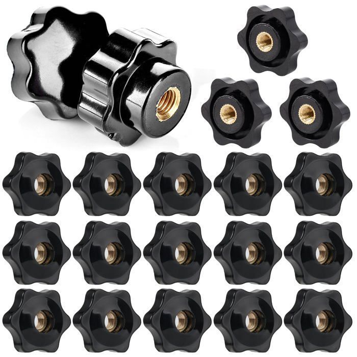 40 Boutons de Serrage Moletés M6x25mm - Écrous à Poignée Étoile pour ...