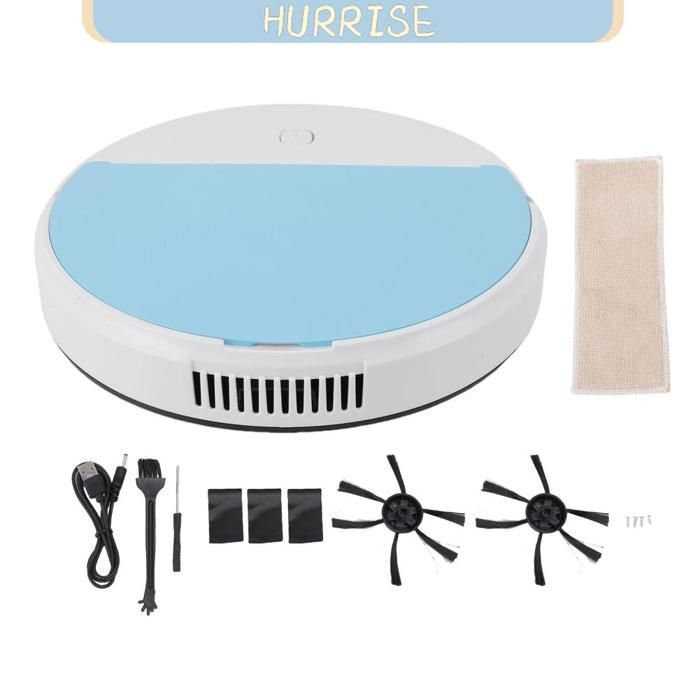 Smart Robot Vacuum Mop Combo USB Rechargeable 3 in 1 Cleaner for Hard ...