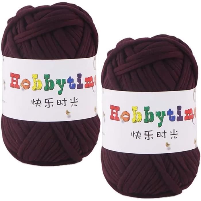 2Pcs Fil De Crochet En Tricot, Fil À Tricoter En Bande, Largeur 2Cm ...