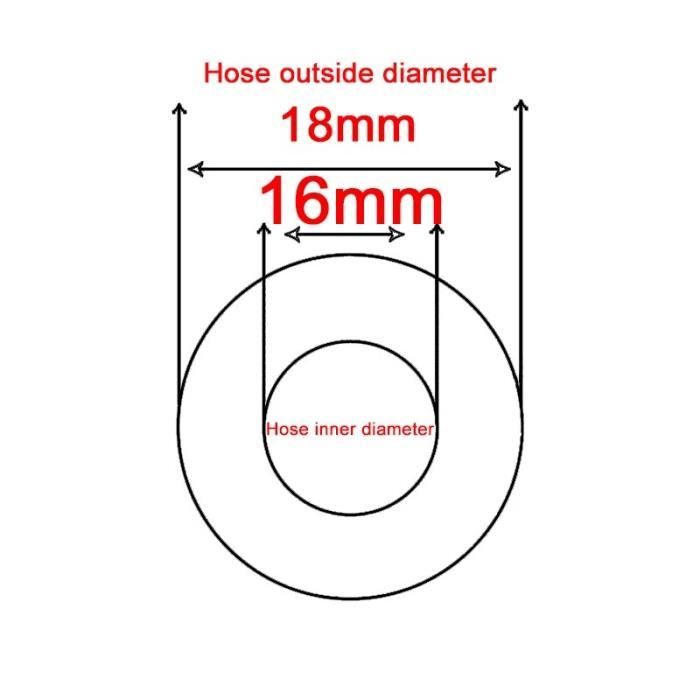 Tuyau en Caoutchouc Transparent de Qualité Alimentaire en PVC - Pompe d'Aquarium - 16mm X 18mm ...