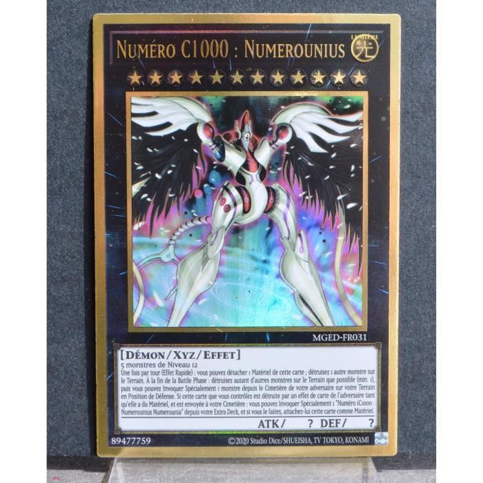 Carte YU-GI-OH MGED-FR031 Numéro C1000 : Numerounius 2ED NEUF FR ...