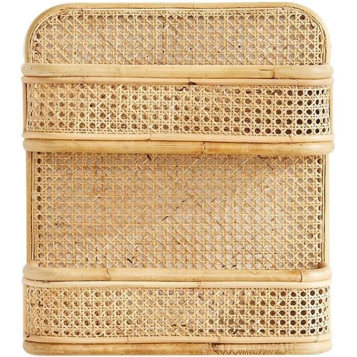 Étagère murale en rotin, tablette murale, étagères murales suspendues ...