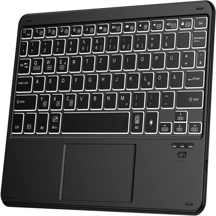 CLAVIER POUR TABLETTE TACTILE Pour clavier Bluethooth éclairé avec pavé ...