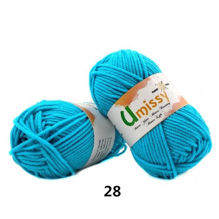 Pelotes de laine,Fil à tricoter en coton, fil Crochet, antistatique ...