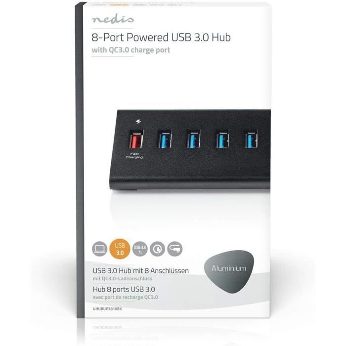Usb-Hub | 8-Port Port(S) | Qc3.0 - Usb 3.2 Gen1 | Netzstromversorgung ...