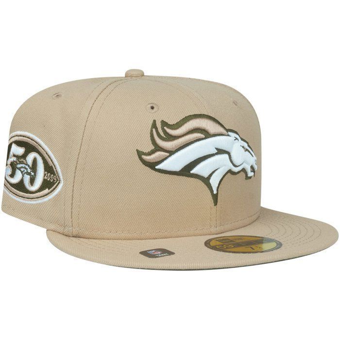 New Era 59Fifty Fitted Cap ANNIVERSARY NFL Teams beige rifle Denver ...