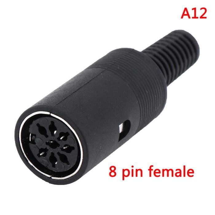 Connecteur de prise DIN mâle-femelle,3-4-5-6-7-8 broches,montage sur châssis,câble de signal de ...