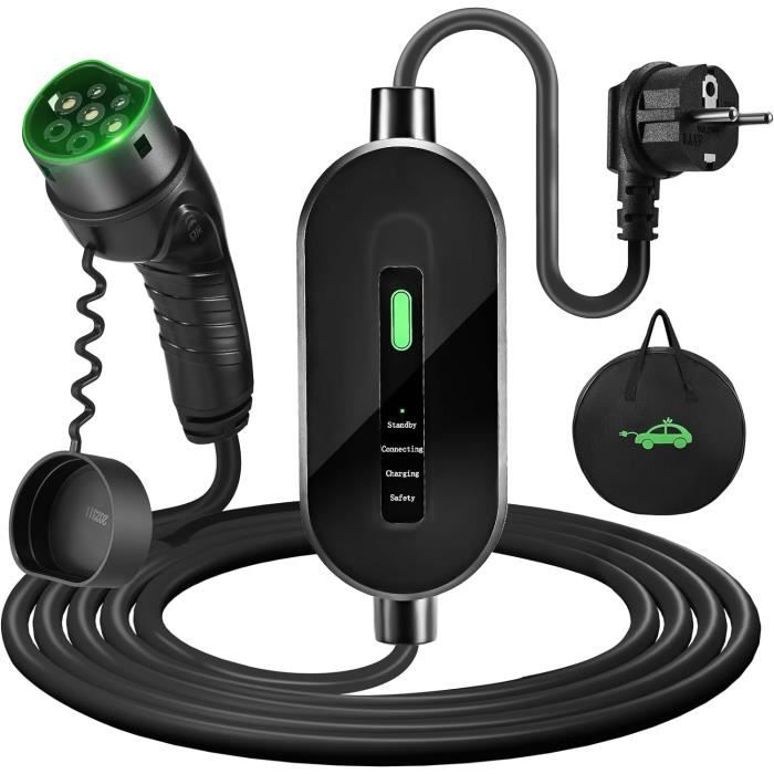 Chargeur Voiture Électrique Type 2 16A, 15M Ev Chargeur Type 2 Rapide ...