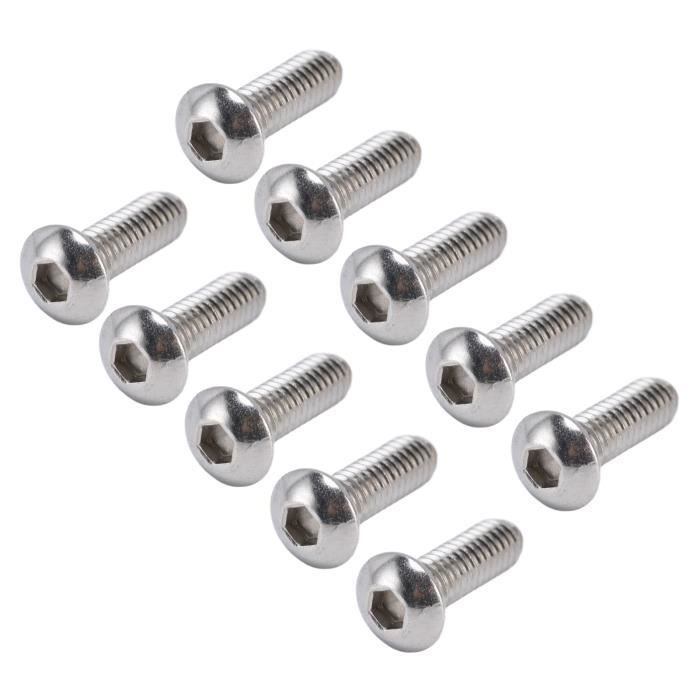 Shipenophy vis à tête ronde à six pans creux 100 pièces vis à tête ...