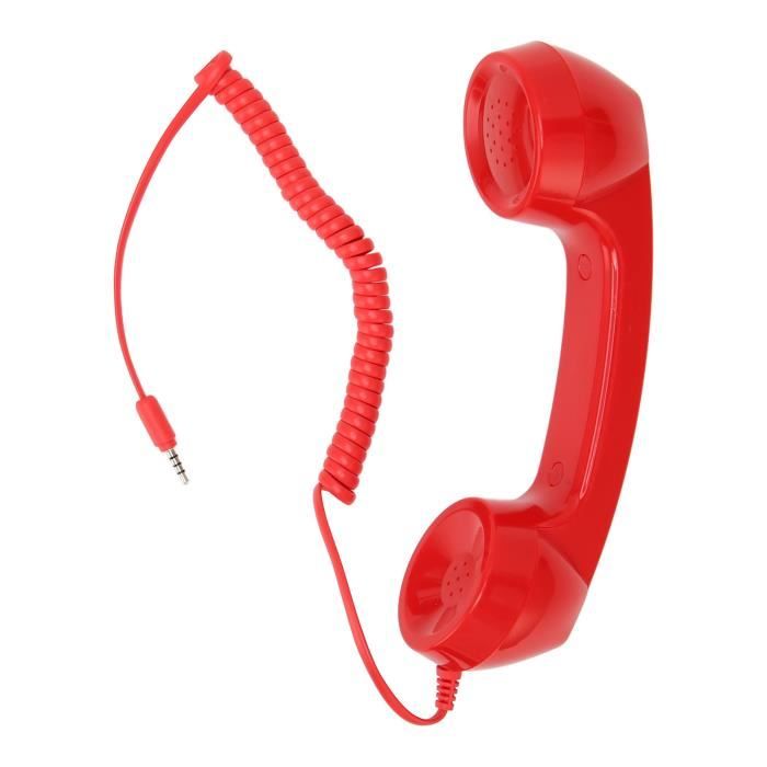 Combiné téléphonique rétro Récepteur de téléphone portable portable à l ...