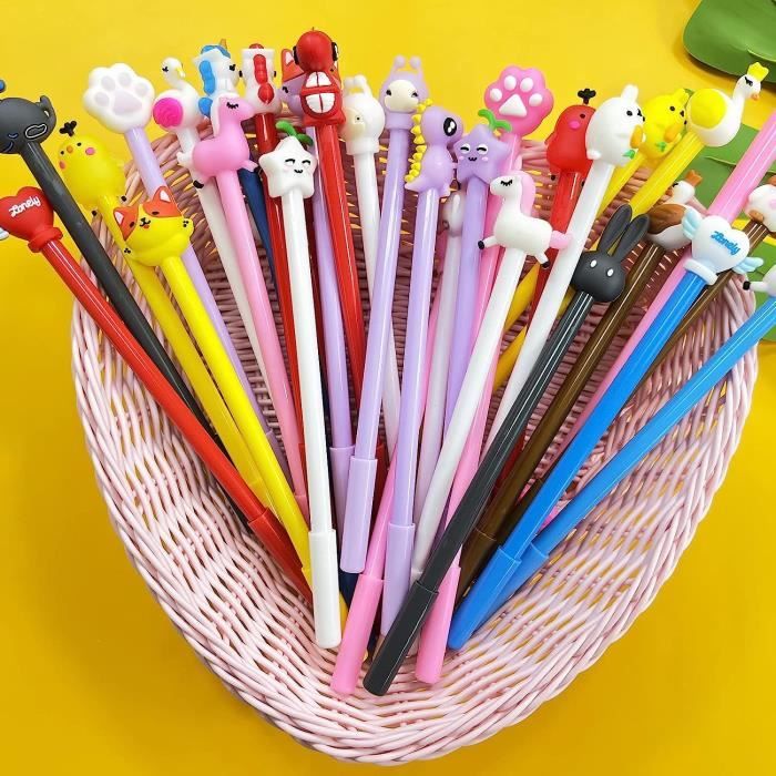 VakiReyy 32 Pièces Stylo Rigolo Enfant, Stylos Mignons Kawaii Amusants ...