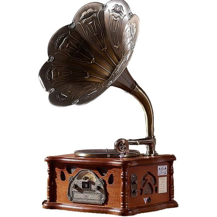 Tourne-Disque Rétro, Fonction Bluetooth Rétro Gramophone, Platine ...