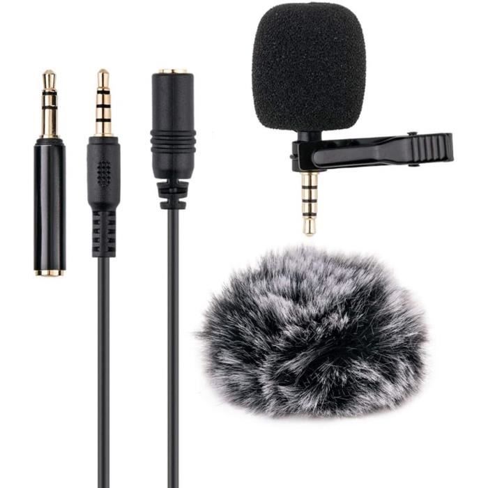 Microphone À Clip À Condensateur Lavalier 3,5 Mm Hypercardioïde Pour ...