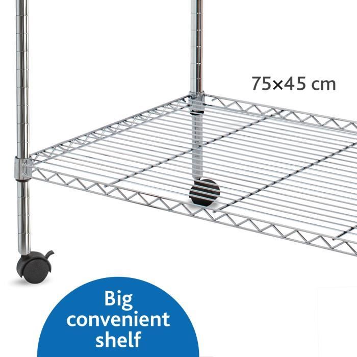 Artmoon Penderie à Vêtement Solide avec Roulettes Couvercle et 2 ...