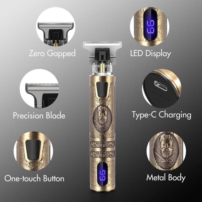 Tondeuse Cheveux Hommes, Tondeuse Barbe Kit Homme Electriques Tondeuse Cheveux Rasoir ...