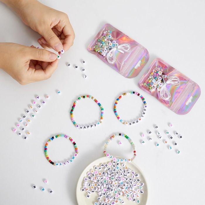 24 Kits Bracelets d'Amitie DIY Perles Personnalises pour Fete ...