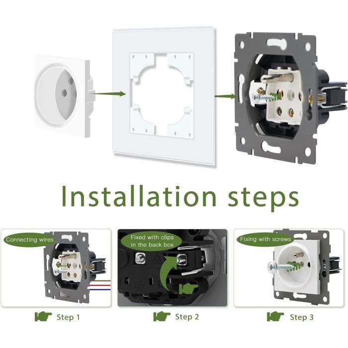 Prise Murale,Prises Electriques Standard Avec Des Griffes,16A 110-250V ...