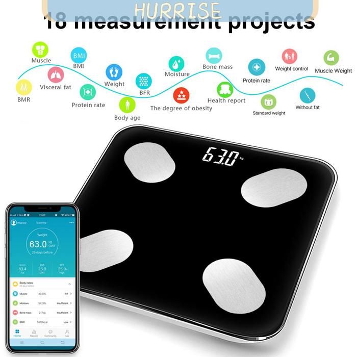 Tbest Balance de graisse corporelle Échelles Multi-fonctionnales Lylody ...