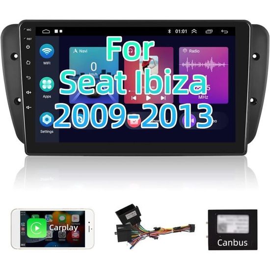 Carplay Android 11 Autoradio Pour Seat Ibiza 2009-2013, 2 Din Autoradio Avec Bluetooth-Navi-Wifi ...