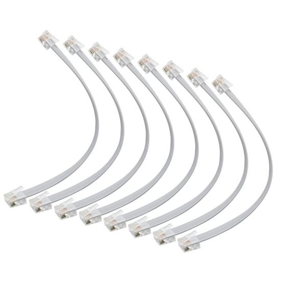 Lot De 8 Câbles De Raccordement Ethernet Courts Cat5E De 15 Cm, Câble ...