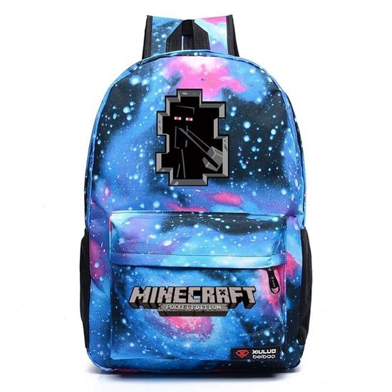 Sac à dos Minecraft pour adolescents, cartable léger imprimé en 3D pour enfants fans18 Bleu ...